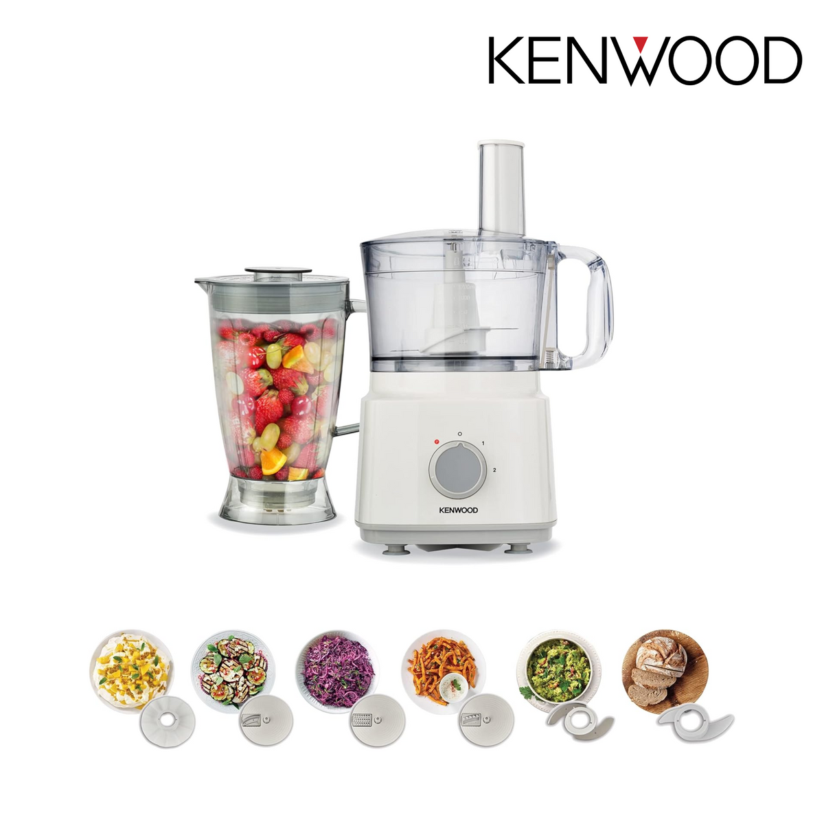 Kenwood Food Processor & Blender Fdp03 - 750 Watt With Components – Takhfid